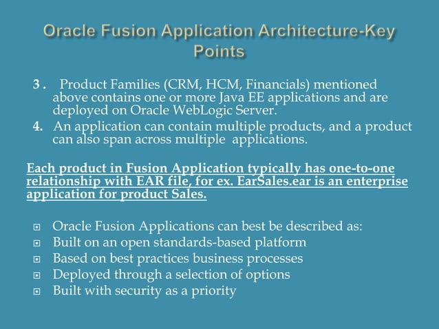 Oracle Fusion Architecture | PPTX | Business Utilities | Business