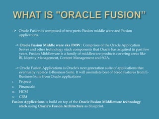 Oracle Fusion Architecture | PPT