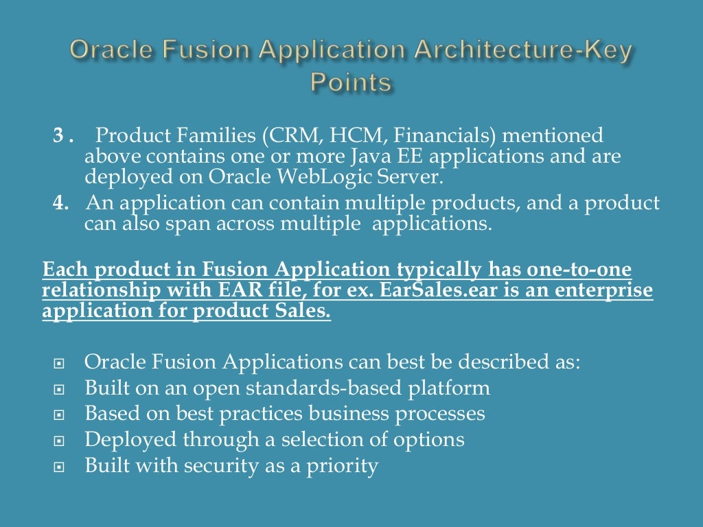 Oracle Fusion Architecture