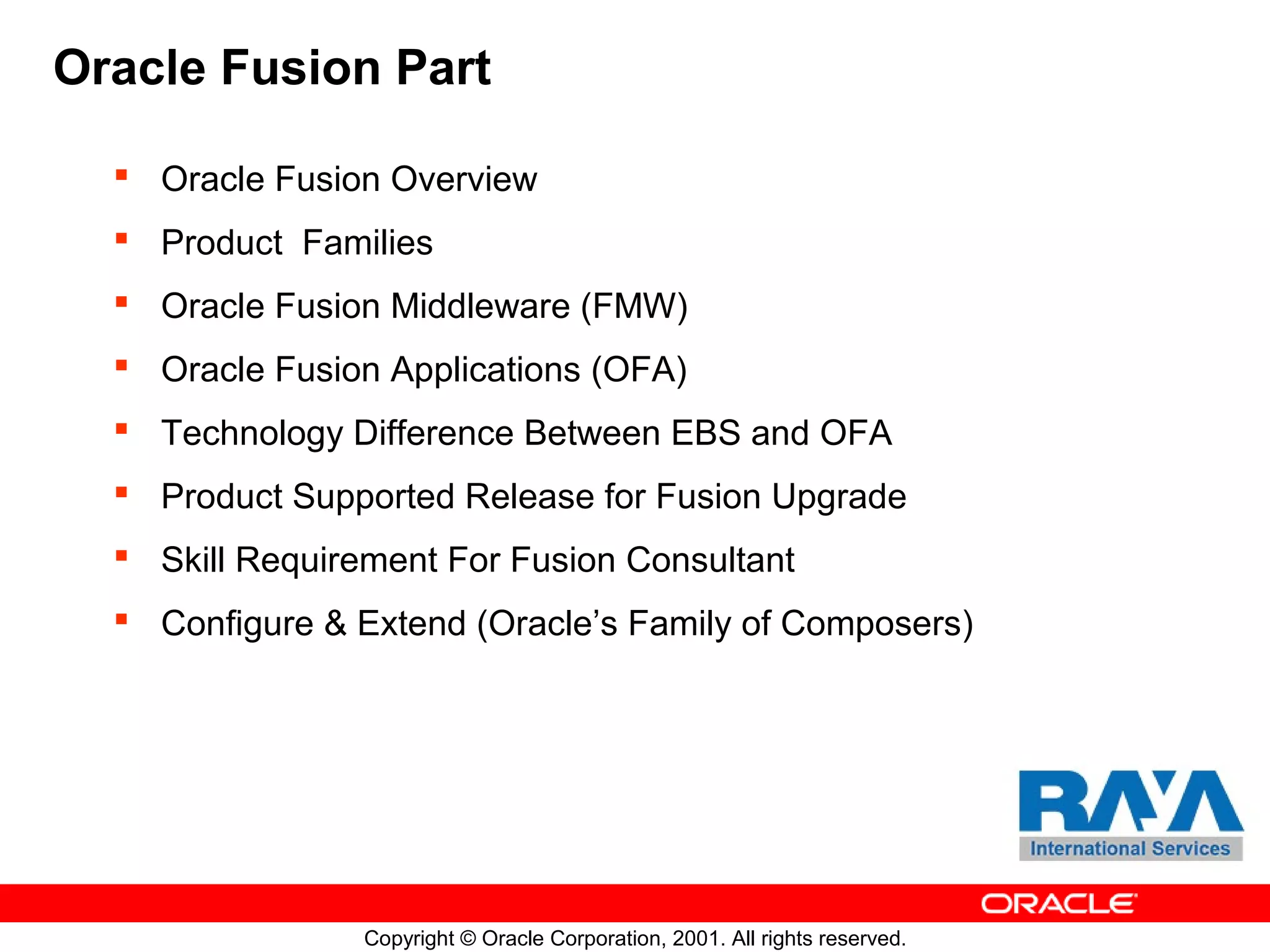 Oracle Fusion & Cloud Applications Overview | PPT