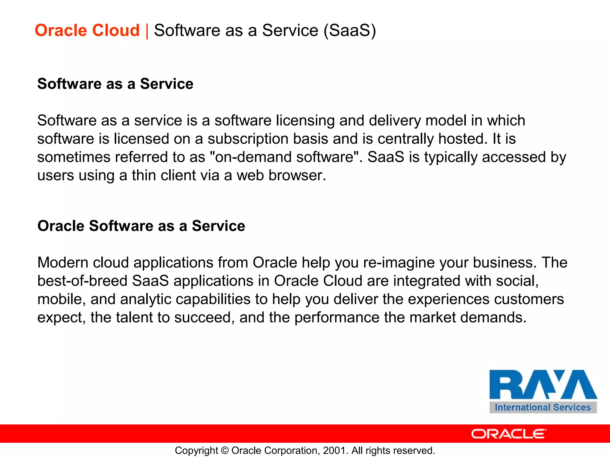 Oracle Fusion And Cloud Applications Overview Ppt Cloud Computing