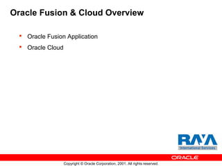 Oracle Fusion & Cloud Applications Overview | PPT