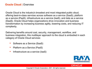 Oracle Fusion & Cloud Applications Overview | PPT