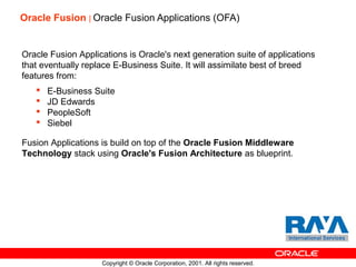 Oracle Fusion & Cloud Applications Overview | PPT
