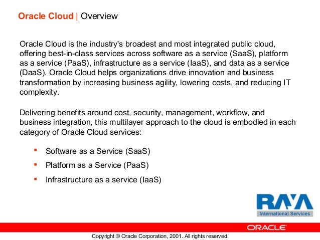 Oracle Fusion And Cloud Applications Overview