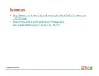 Oracle fusion crm an overview | PDF