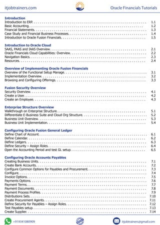 Oracle fusion financials syllabus | PDF