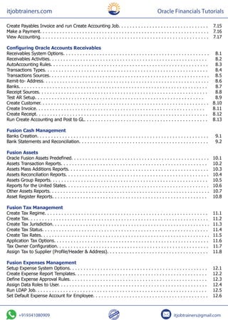 Oracle fusion financials syllabus | PDF