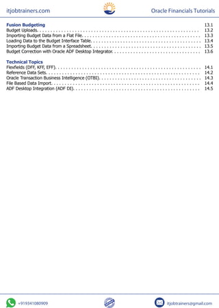 Oracle fusion financials syllabus | PDF