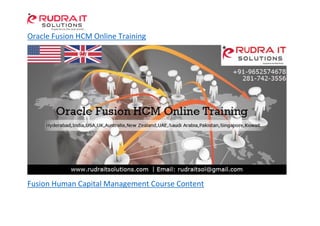 Oracle Fusion HCM Online Training | PDF