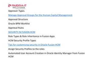 Oracle Fusion HCM Online Training | PDF