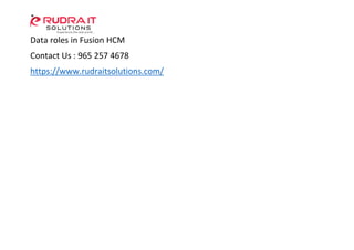 Oracle Fusion HCM Online Training | PDF