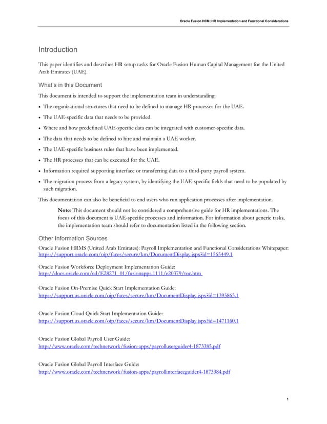 Oracle fusion hrms_for_uae_hr_setup_white_paper_rel11 | PDF | Legal Services Industry | Industries