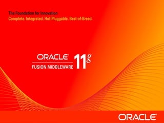 Oracle Fusion Middleware - pragmatic approach to build up your ...