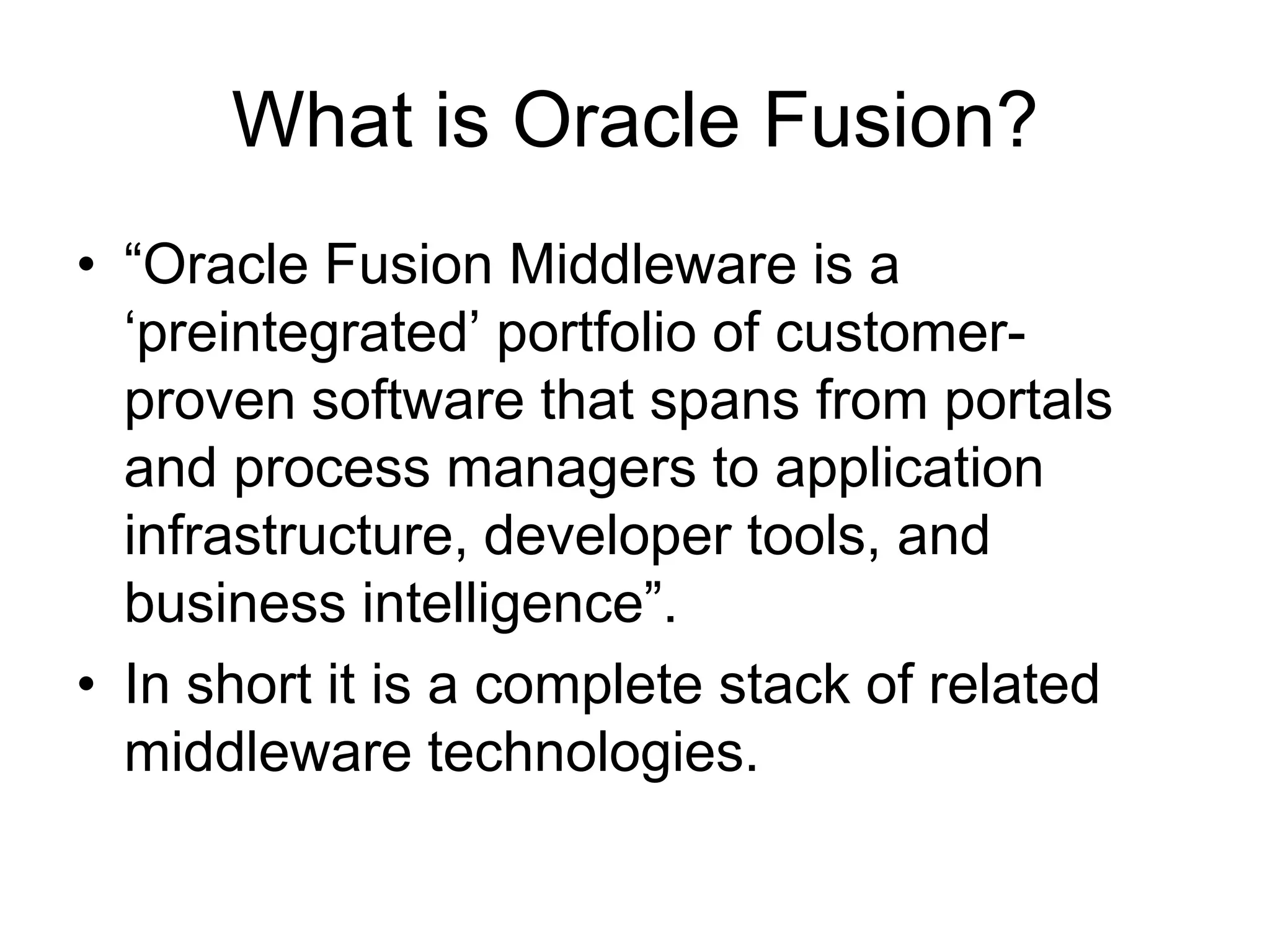 Oracle fusion middleware 11g - IBANK | PPT