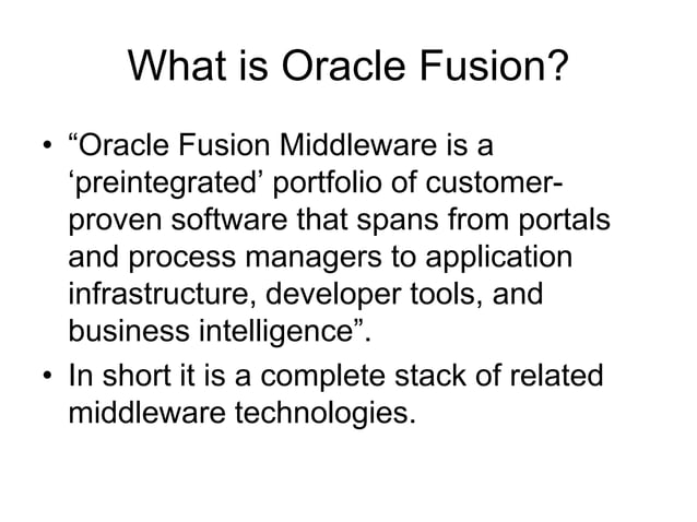 Oracle fusion middleware 11g - IBANK | PPT