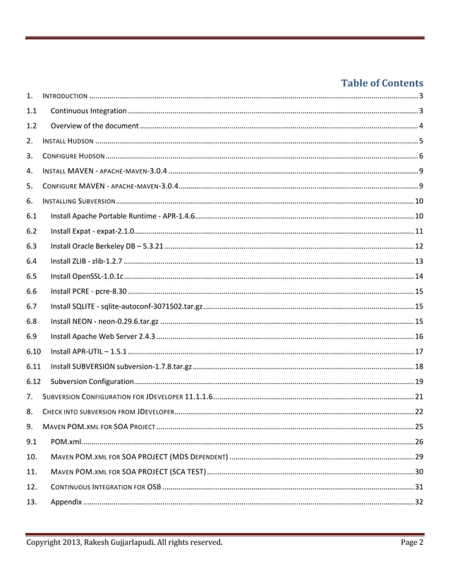 Oracle fusionmiddlewarecontinuosintegration slideshare_v1 | PDF