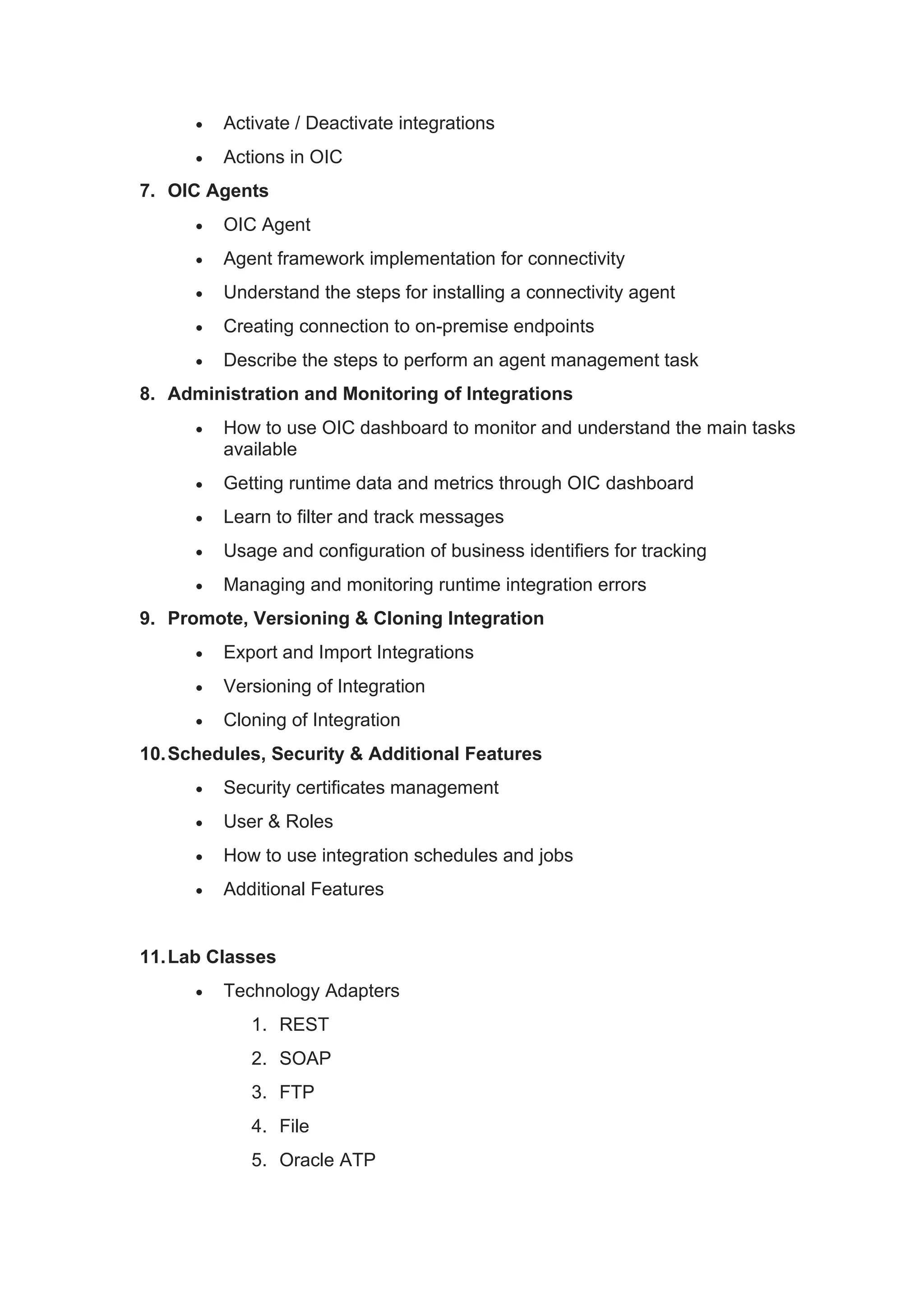 Oracle Fusion Oic Course Contentpdf 