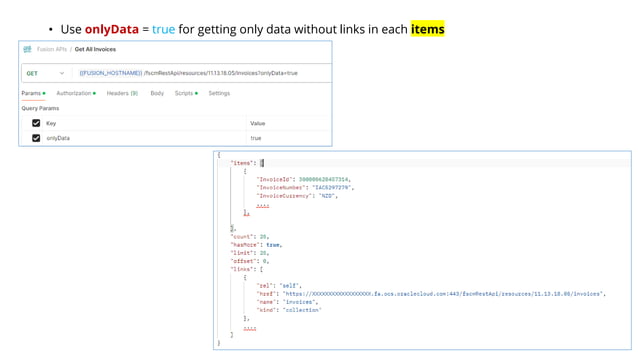 Oracle Fusion REST APIs with Get Invoice API example | PDF