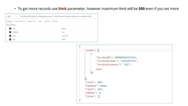 Oracle Fusion REST APIs with Get Invoice API example | PDF
