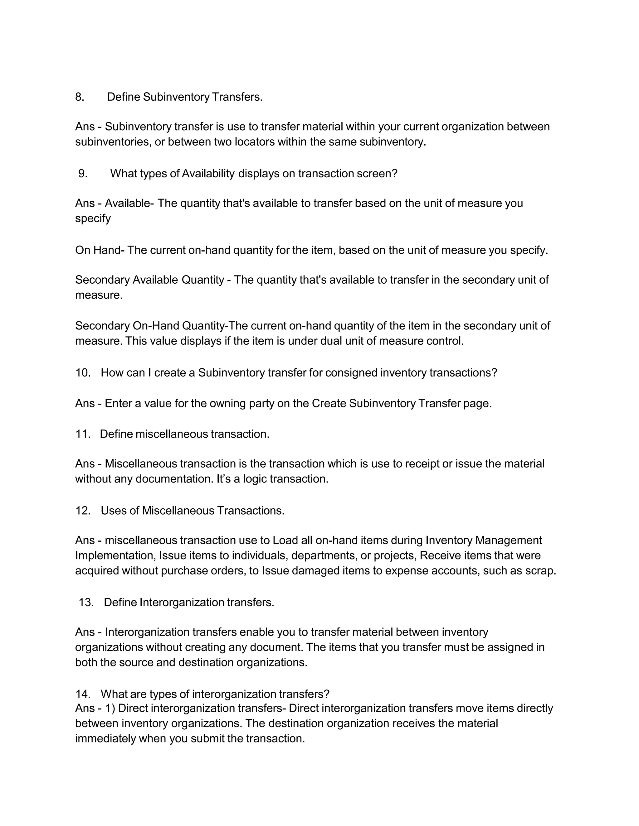 Oracle Fusion SCM - Inventory Management Interview Question.pptx