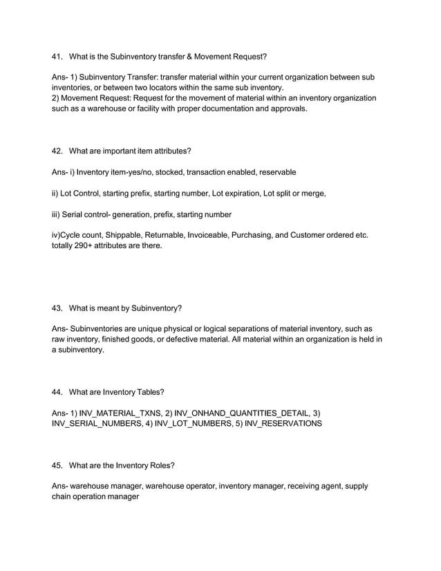 Oracle Fusion SCM - Inventory Management Interview Question.pptx