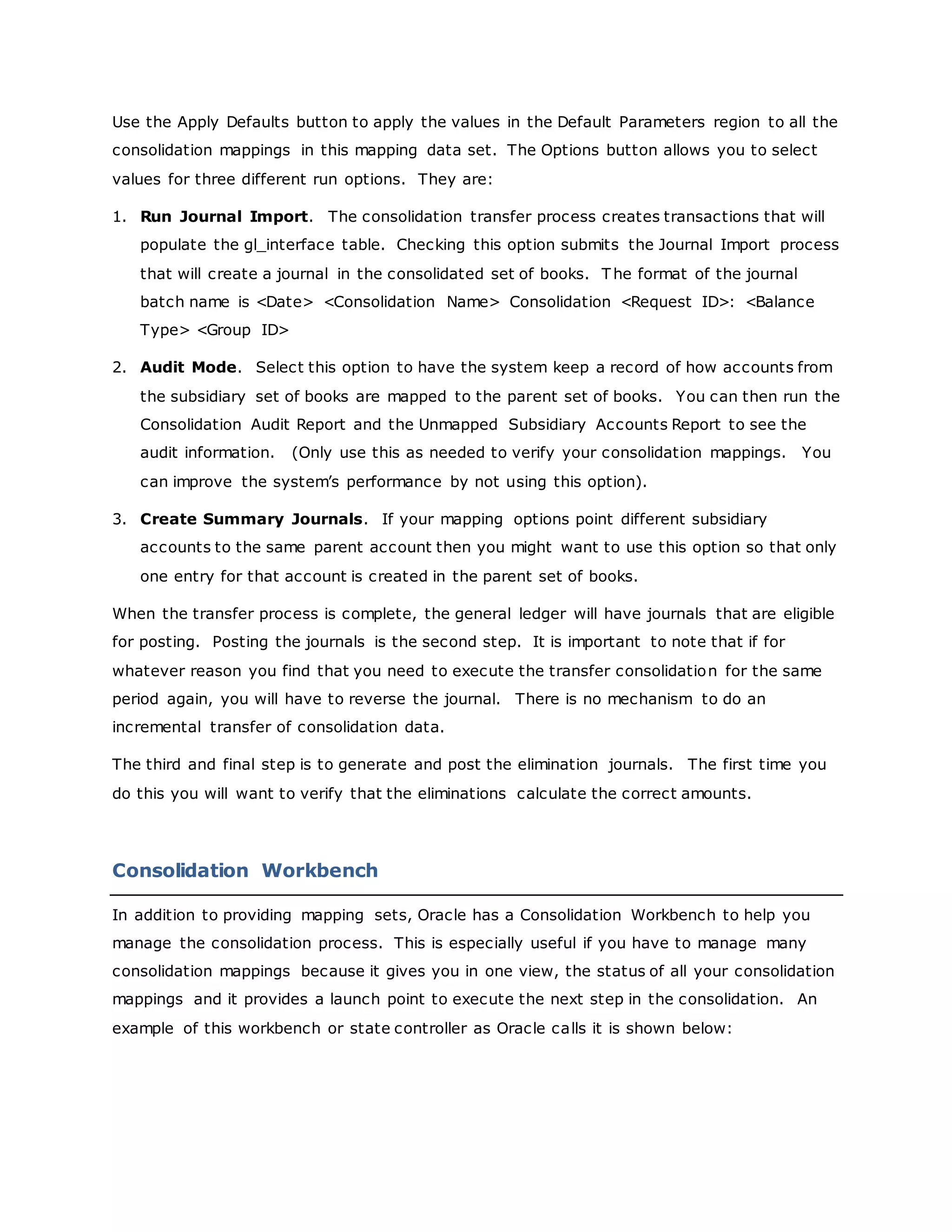 Oracle Gl Consolidations Docx Business Accounting And Finance Business