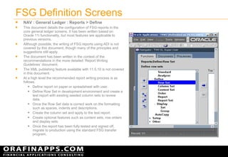 Oracle General Ledger GL FSG | PPT