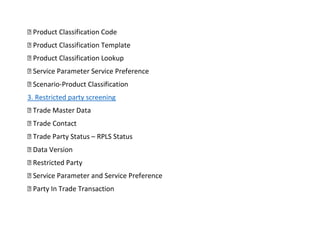 Oracle Global Trade Management Online Training | PDF