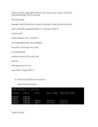 Oracle goldengate 11g schema replication from standby database | PDF ...