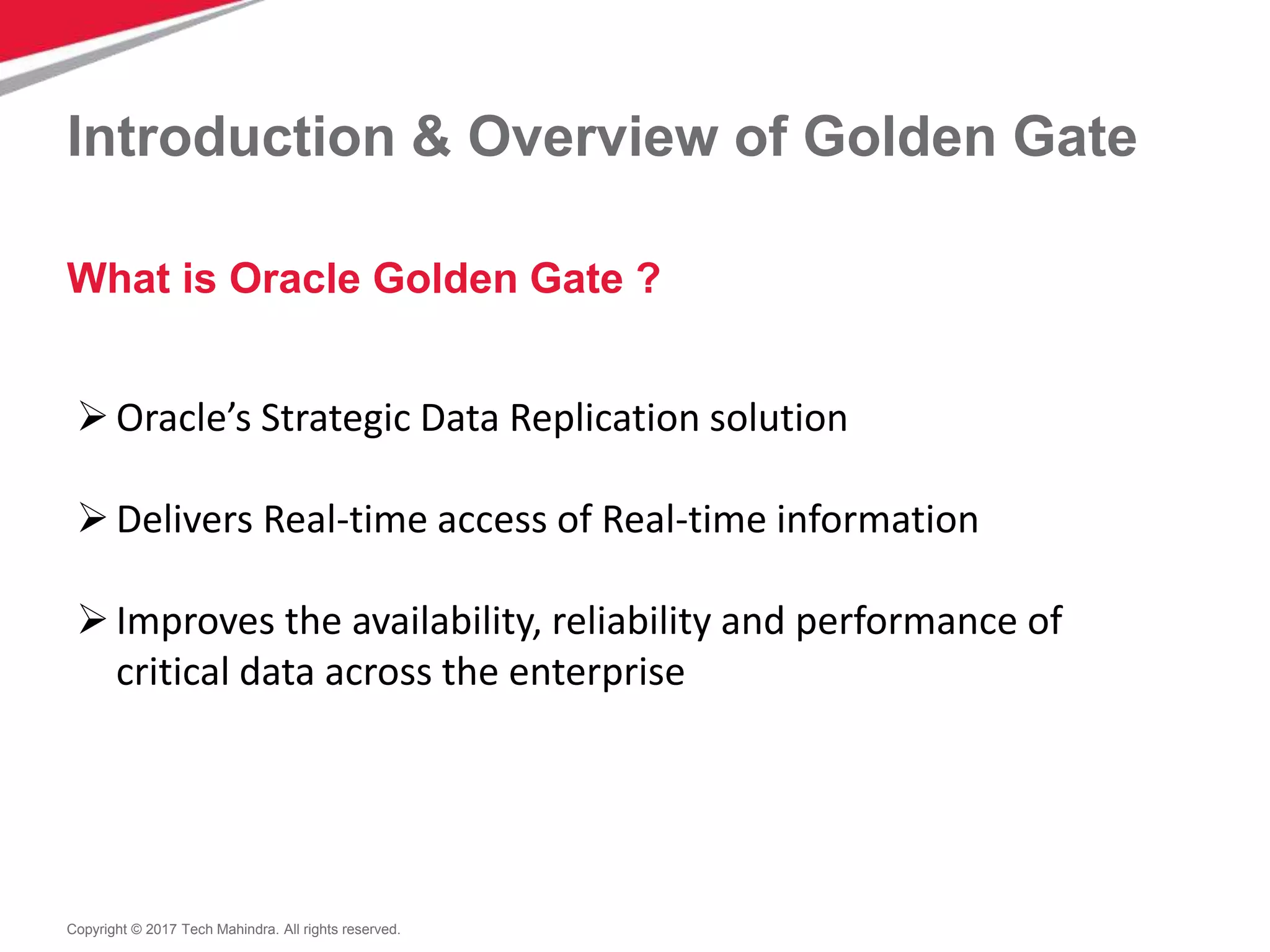 All about Oracle Golden Gate by Udaya Kumar Pyla | PPTX