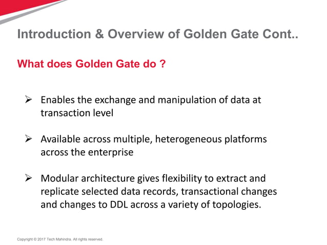 All about Oracle Golden Gate by Udaya Kumar Pyla | PPTX