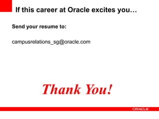 Oracle graduate development program | PPTX