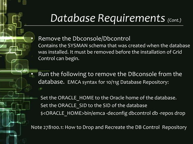 Oracle grid control setup and usage challenges version5 | PPTX