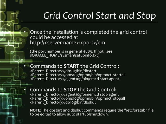 Oracle grid control setup and usage challenges version5 | PPTX