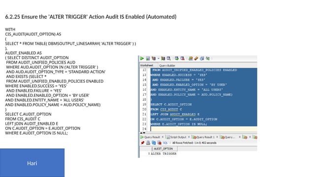 Oracle Hardening scripts V1.2_DBA.pptxon kelu | PPT