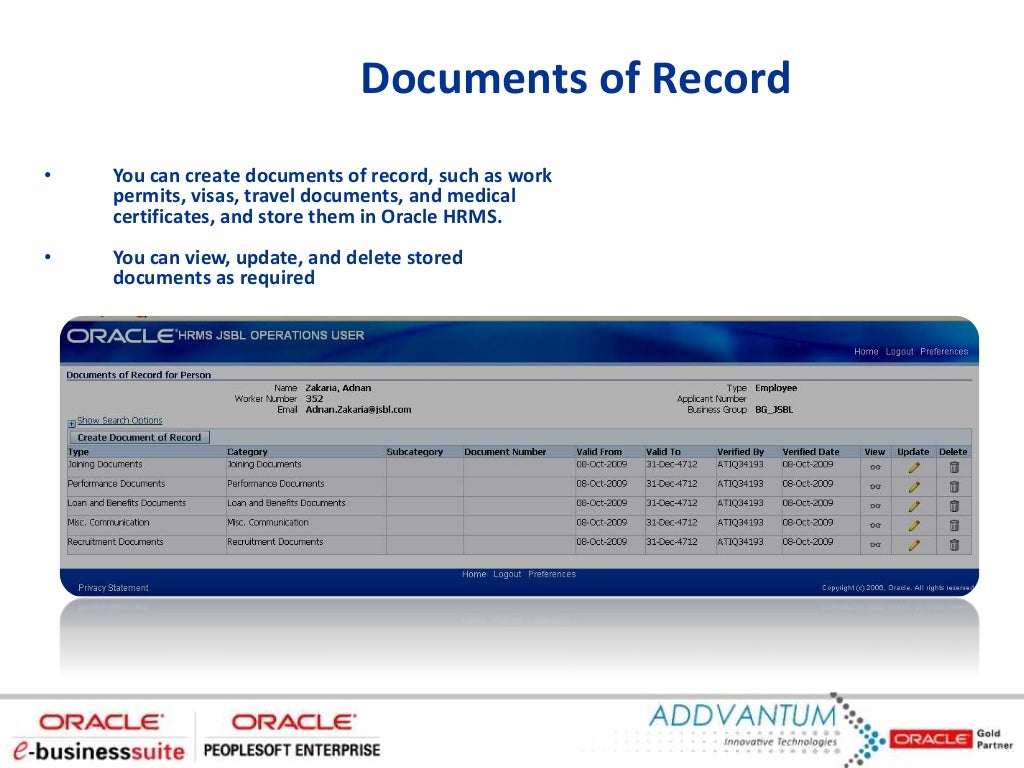 Oracle Human Capital Management