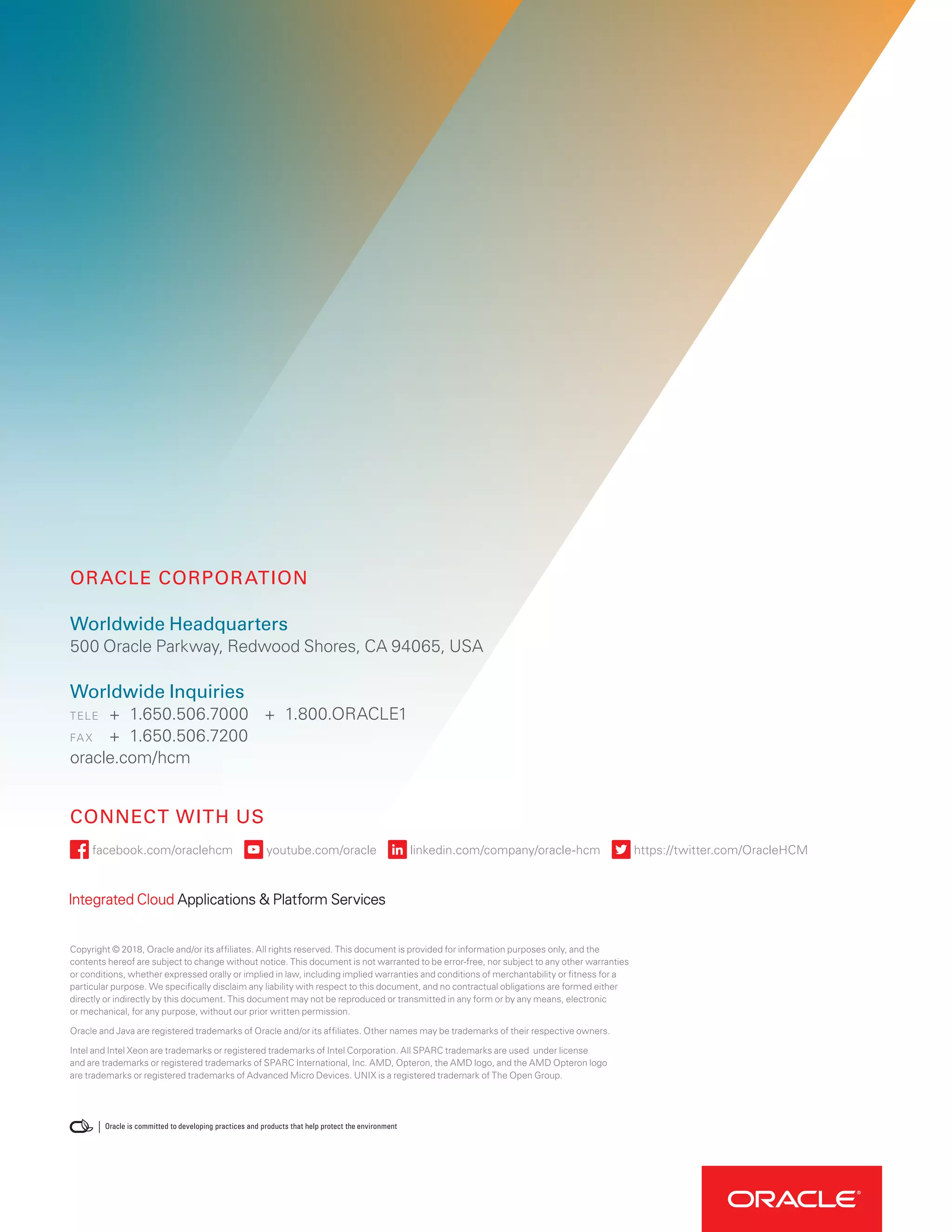 Oracle hcm cloud overview | PDF