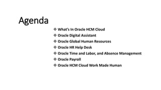 Oracle HCM Presentation 2020 | PPTX