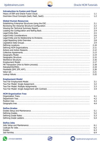 Oracle hcm syllabus | PDF