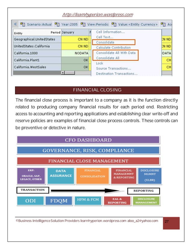 Oracle hfm beginner's guide part i | PDF