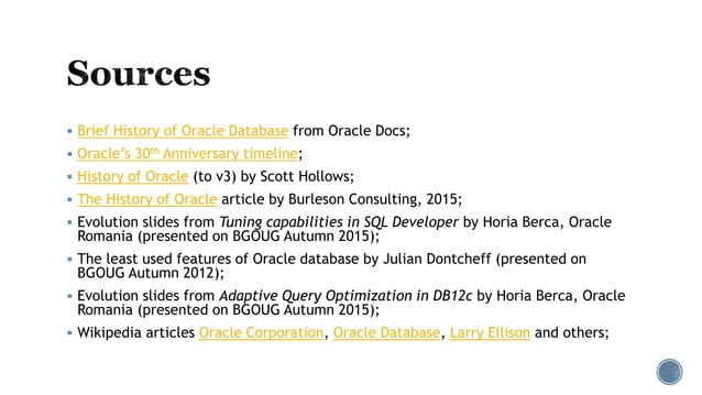 Oracle's history | PPT