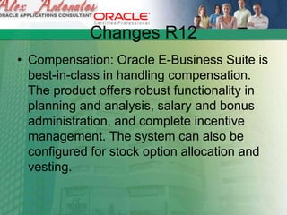 Oracle HRMS R12 business applications Overview | PPTX