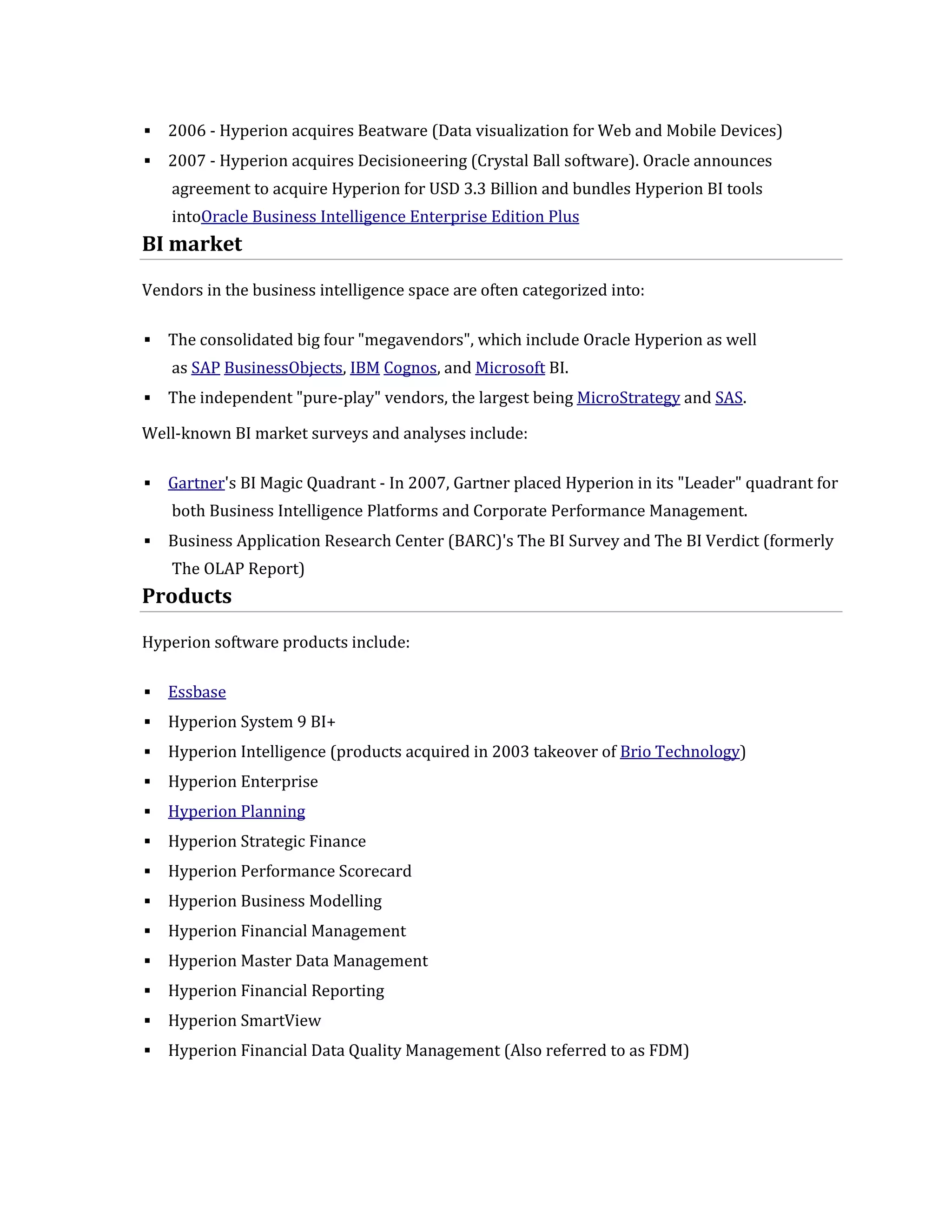 Oracle hyperion | DOCX