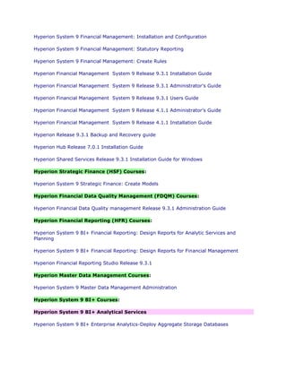 Oracle hyperion study & training home | PDF