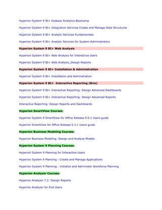 Oracle hyperion study & training home | PDF