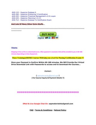 Oracle hyperion study & training home | PDF