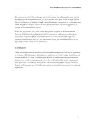 Oracle Identity Management Leveraging Oracle’s Engineered Systems | PDF