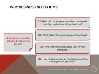 Oracle IDAM overview | PPTX