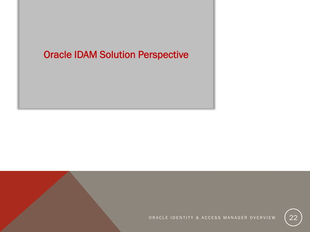 Oracle IDAM overview | PPTX
